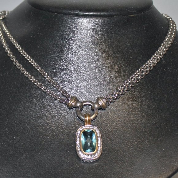 Kay Jewelers | Jewelry | 925 Double Rolo Link Chain W Blue Topaz ...